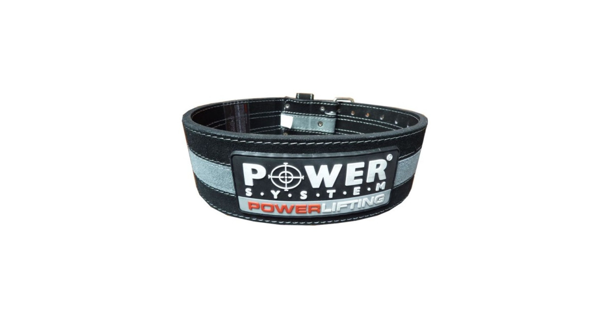 Power System opasek Powerlifting šedý PS-3800 | Fitnessdk