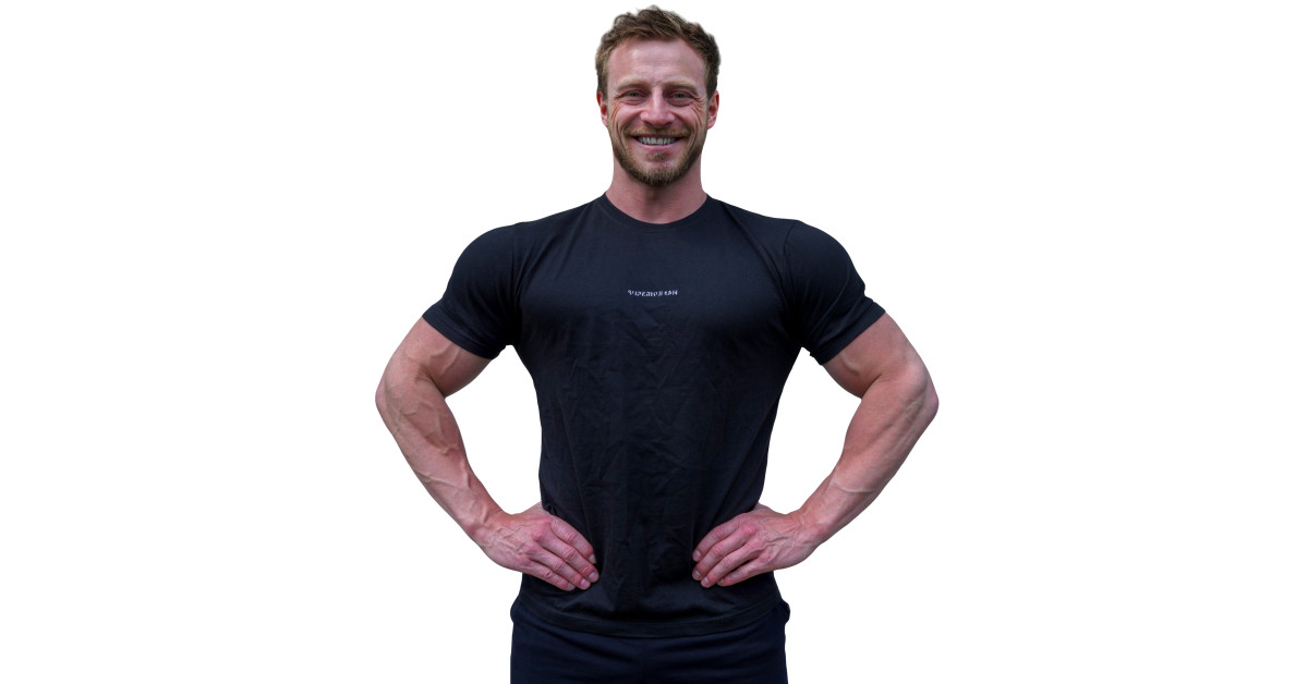 Elastické tričko Superhuman - NEW malé logo -černá L | Fitnessdk